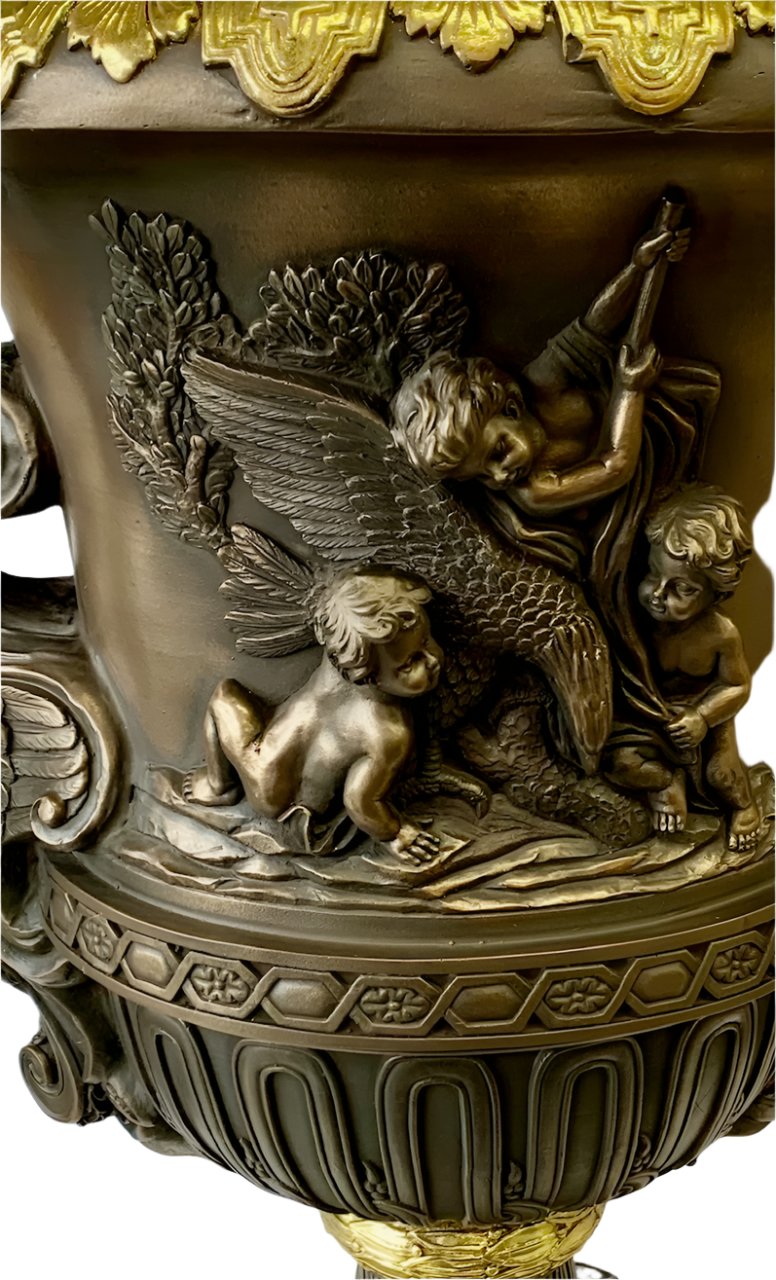 Pot-Planter Vase Roman Style 16" x 15" x 22" ceramic