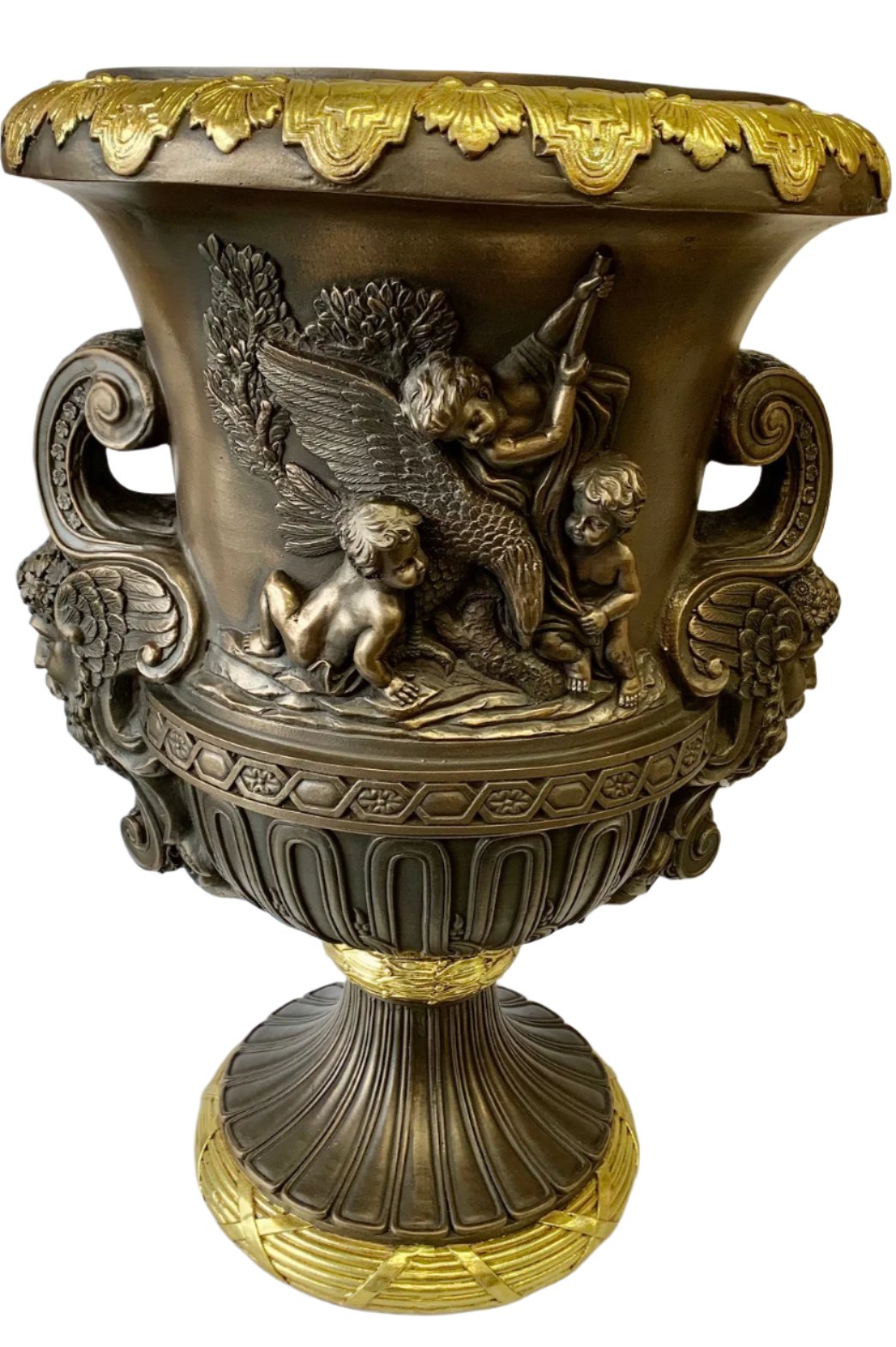 Pot-Planter Vase Roman Style 16" x 15" x 22" ceramic
